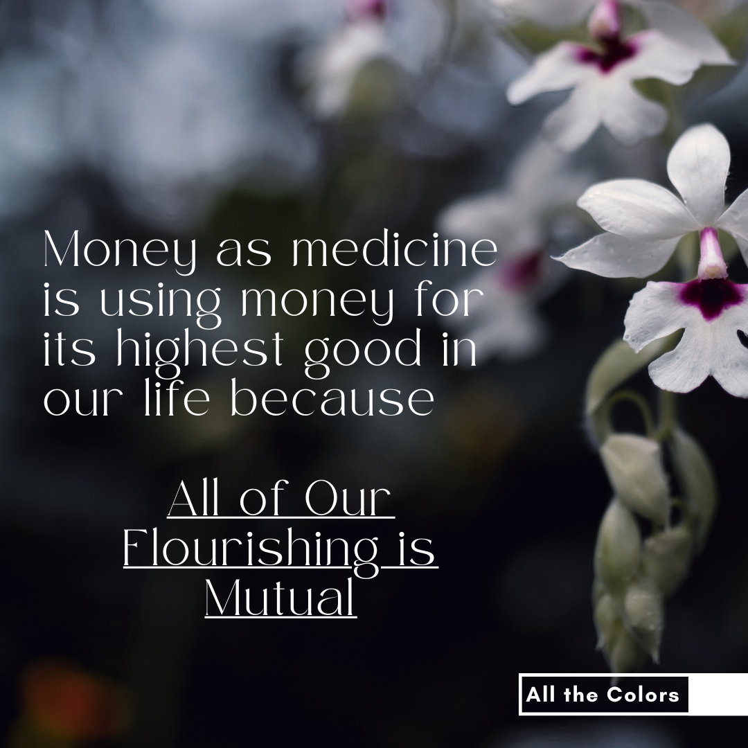 Money as Medicine - All the Colors Blog